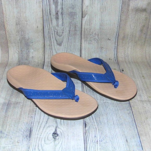 Vionic | Shoes | Vionic Cassandra Blue Thong Sandals Womens Size 8 ...